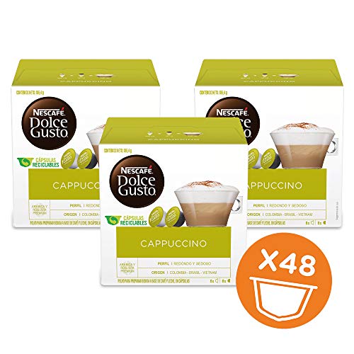 NESCAFÉ Dolce Gusto Coffee Capsules Cappuccino, 16 Count (Pack of 3)
