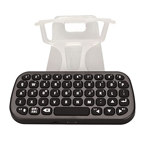 Pomya Game Controller Keyboard, Wireless Bluetooth External Keyboard with Backlight for PS5 Controller, Controller Keyboard with Stand for PS5 Console