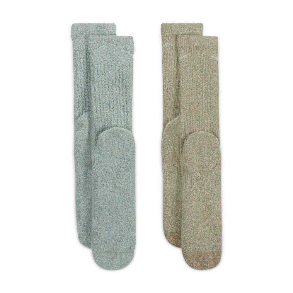 Nike Men`s Everyday Plus Cushioned Training Crew Socks 2 Pairs (Multi(DM7086-905)/G, Large)