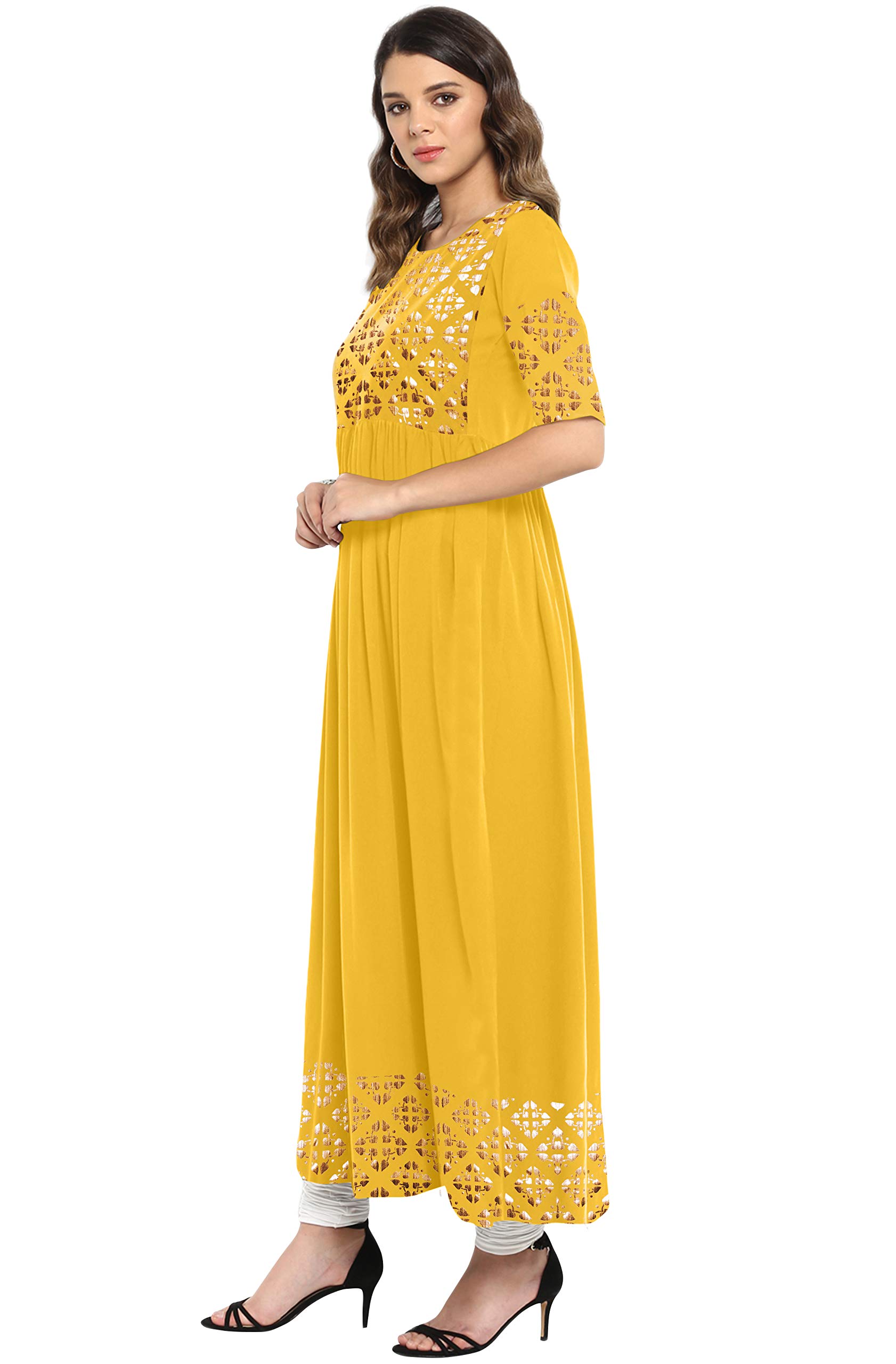 Janasya Indian Women's Tunic Tops Crepe Kurti for Women For Women