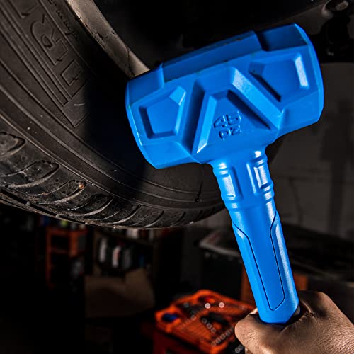 REAL STEEL Dead Blow Hammer with Carbon Steel Core Handle, Marring and Sparking Resistant Rubber Mallet, 45 Ounce (0318)