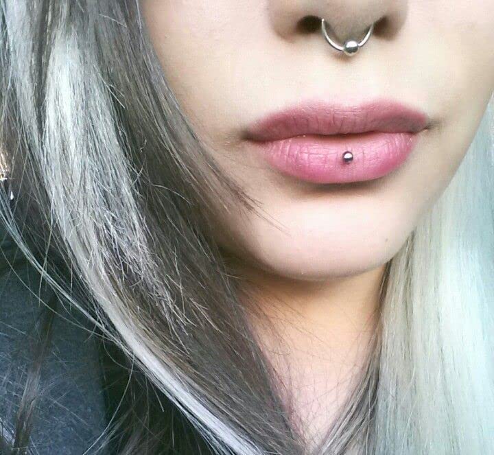PAIR 16G BLACK STEEL 2MM BALL INTERNALLY THREADED LABRETS HELIX TRAGUS LIP RINGS Style 88888-197