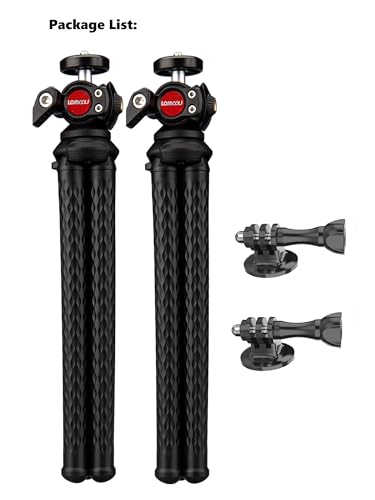 Lammcou Flexible Action Camera Tripod for GoPro Hero 11 10 9 8 Insta360, Bendable Small Mini Action Camera Gorrila Tripod - Perfect for Travel and Adventure
