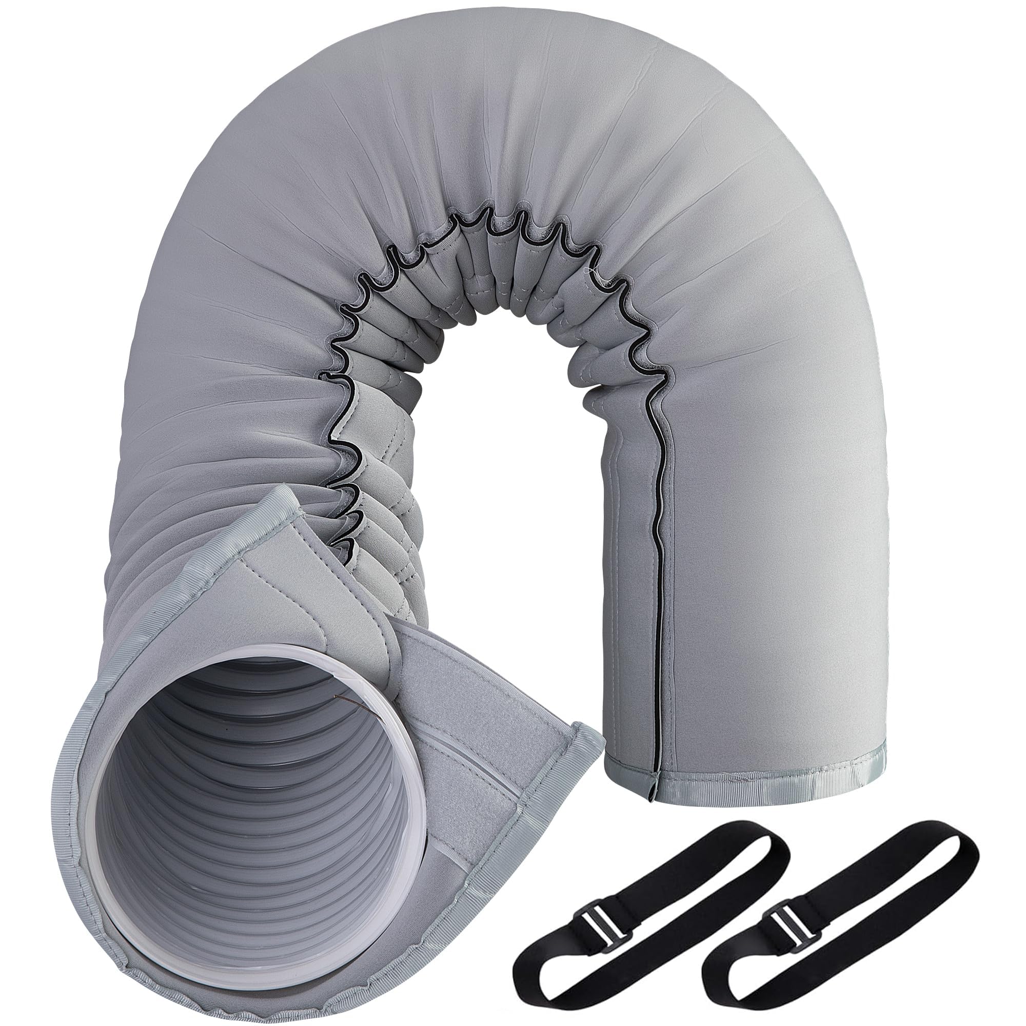 RunNico Portable AC Hose Cover, Thick Air Conditioner Hose Wrap,Insulated Hoses Duct Vent Cover, AC Hose Insulation Sleeve for 5" & 5.9" Diameter Exhaust Hoses Tube