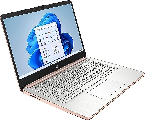 HP Laptop, Newest 14" Ultral Light Laptop for Students and Business, Intel Celeron N4120, 4GB RAM, 64GB eMMC, WiFi, Bluetooth, HDMI, Webcam, USB Type-A&C, Win 11 S, GM Accessory-Rose Gold