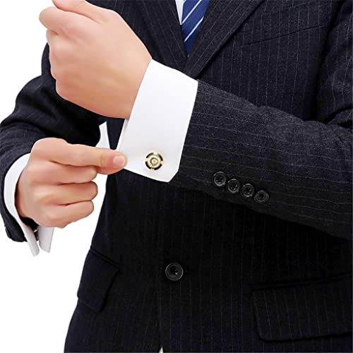 Men's Cufflinks French Shirt Cuff Studs with Diamonds (Color : A, Size : One Size) (A One Size)