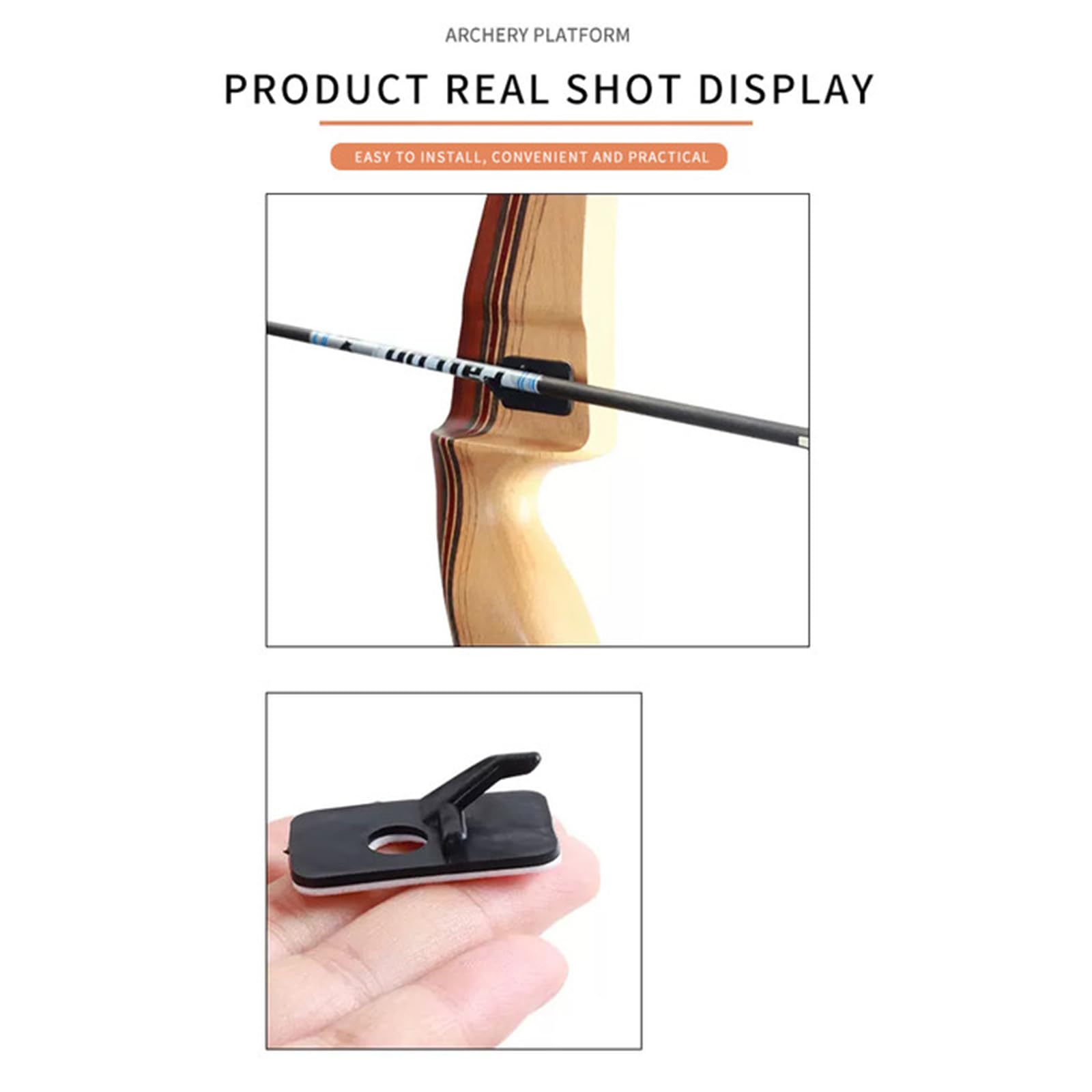 LOKHEIRA ARCHERY 6Pcs Plastic Arrow Rest for Recurve Bow ,Archery Shelf Pad Recurve Bow Accessories for Bow and Arrow Rest for Compound Bows to Left Hand Rests(Hunting Shooting Targeting)