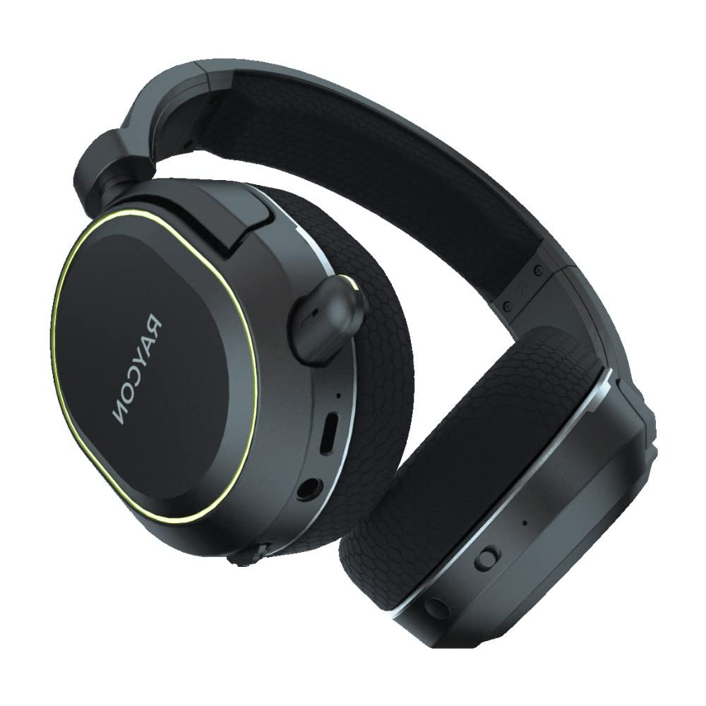 Raycon Gaming Headphones Wireless with built in Retractable HD Mic, 45ms Ultra-Low latency, 26 Hours of Battery, Bluetooth 5.0 (Deep Space Black)