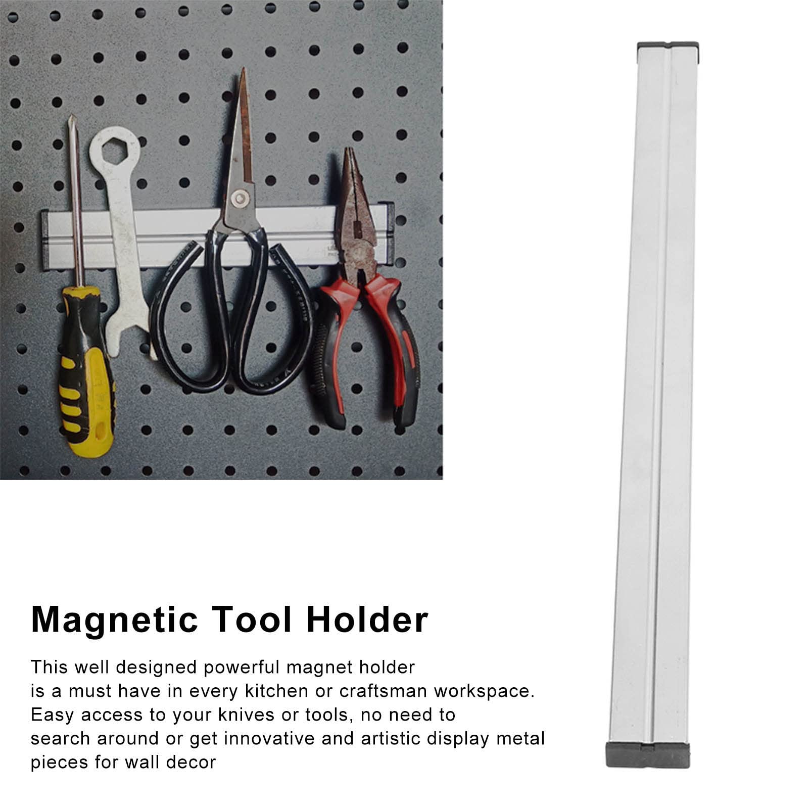 Tool Strip, Wall Mount Heavy Duty? Tool Holder Strong Magnetism 2?Sided for Kitchen for Storage