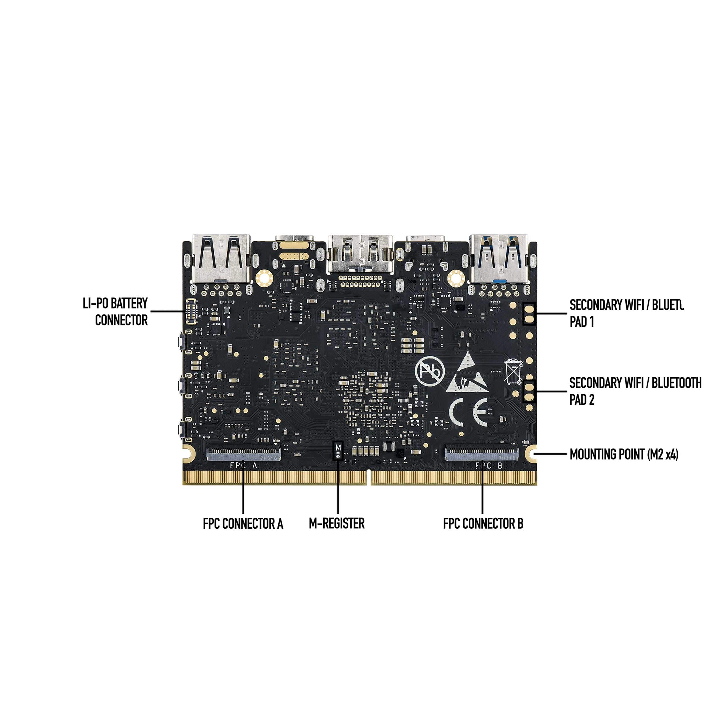 khadas Edge Pro Single Board Computer with Rockchip RK3399 64-bit Hexa-core SBC,WiFi AP6398S, 802.11a/b/g/n/ac 2X2 MIMO with RSDB,8bit STM8S003 with Programmable EEPROM (4+32GB)