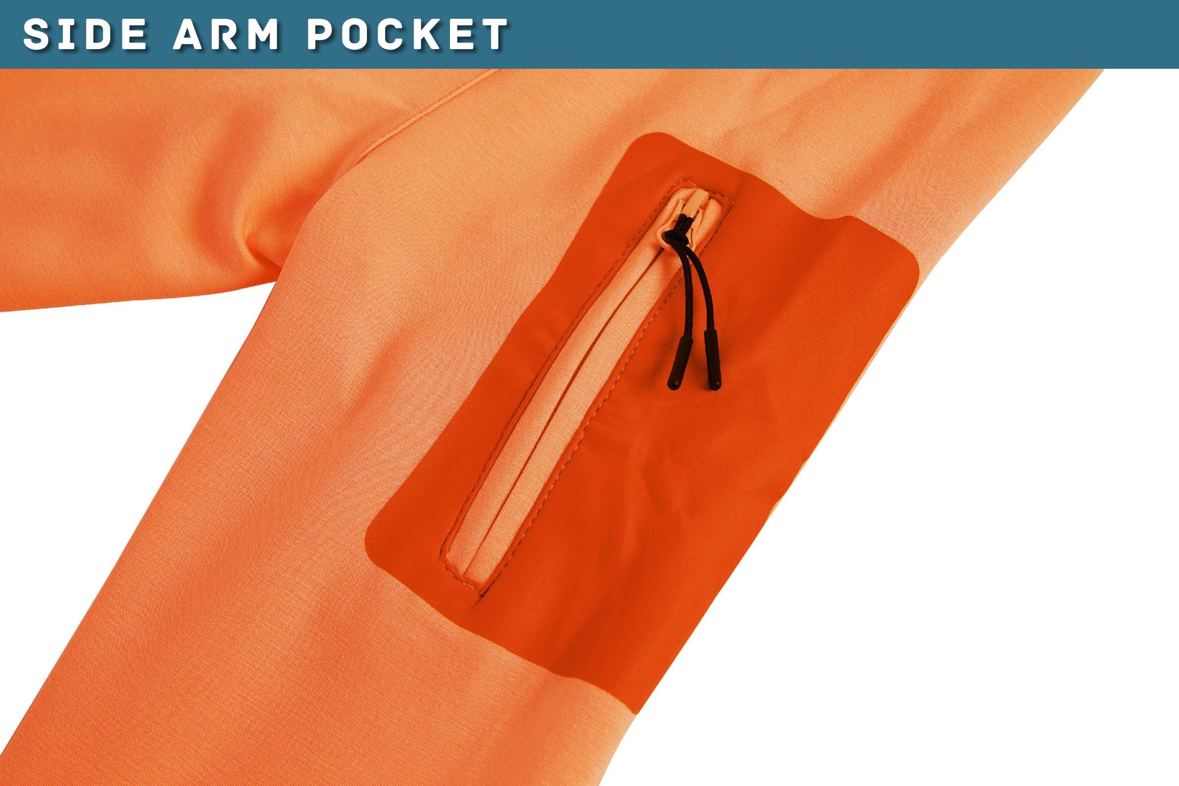 Mens Quarter Zip Athletic Pullover Long Sleeve Dry Fit Active Sports Sweatshirt Running Outdoor Shirts Orange