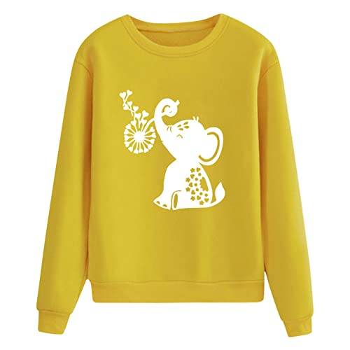 Tops For Women 2022 Plain Fashion Hoodies Large Size Slouchy Sweatshirt Flowy All-match Pullovers Baseball T-Shirt Yellow