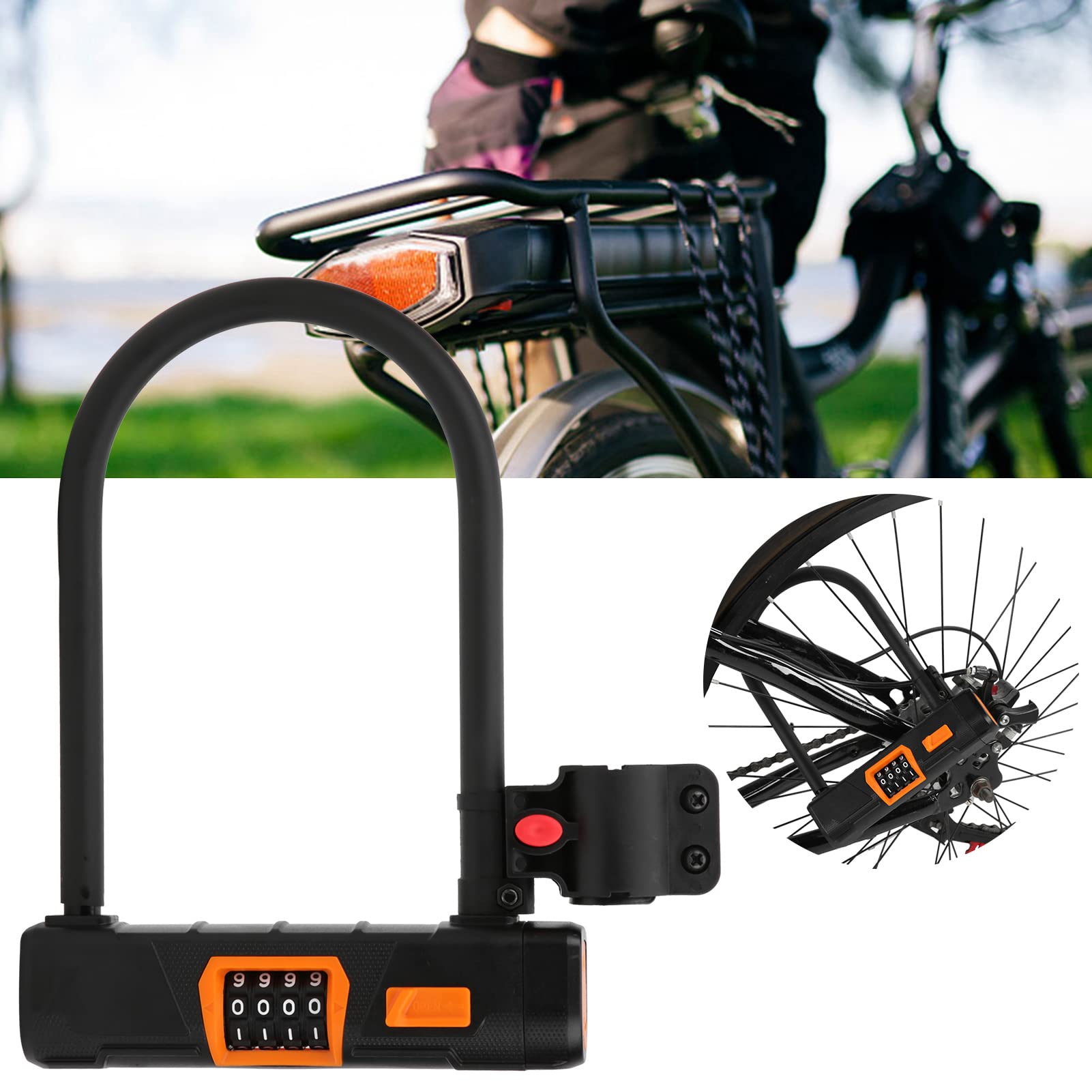 Miokycl Bike U Lock Bicycle Cycling Steel Anti‑Theft Bicycle Security Lock Cycling Safety Accessory