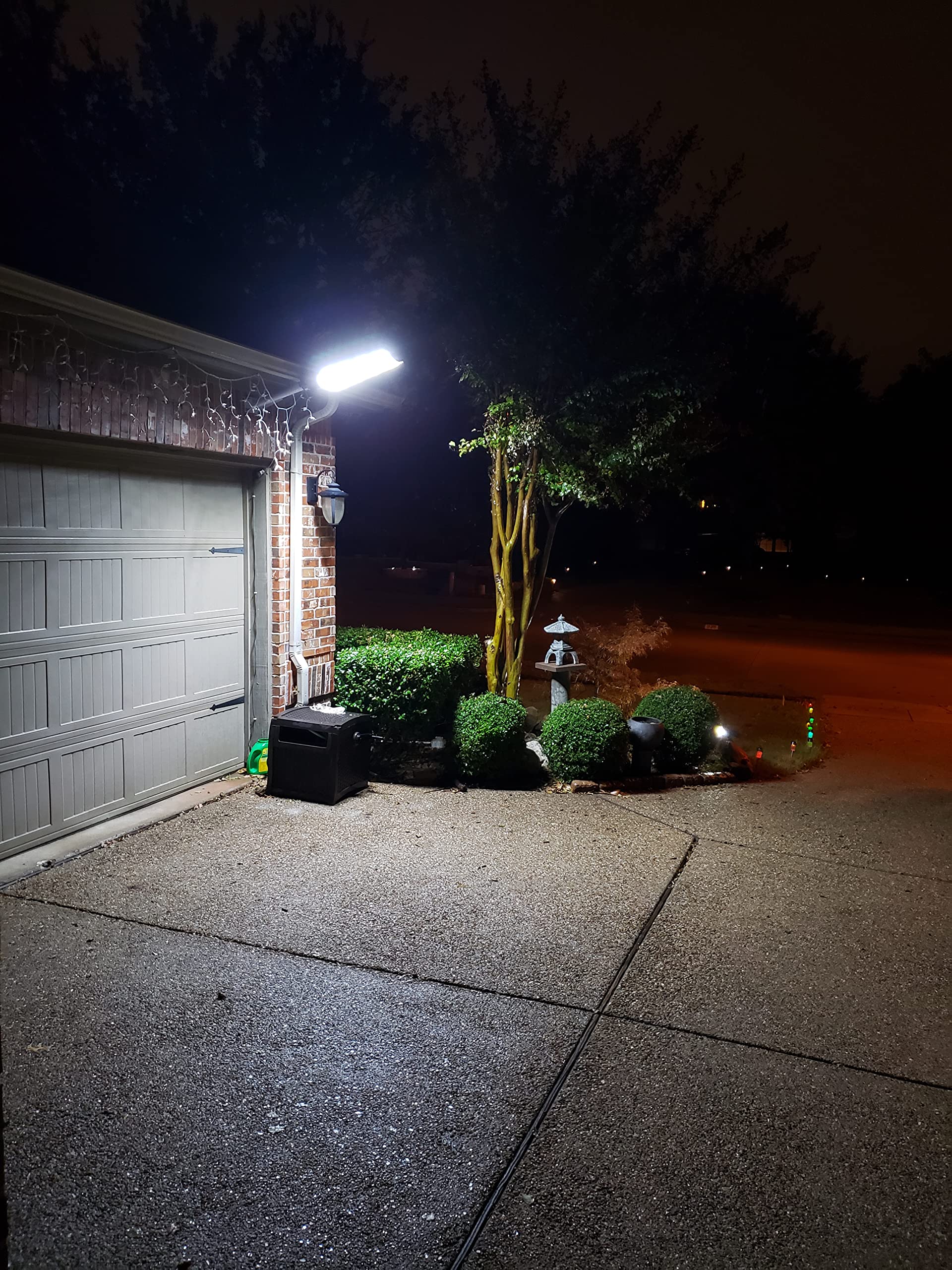 OKPRO S-1152B 1200W Solar Street Lights Outdoor Waterproof, 7000K 120000LM Dusk to Dawn, LED Wide Angle Lamp with Motion Sensor and Remote Control, for Parking Lot, Yard
