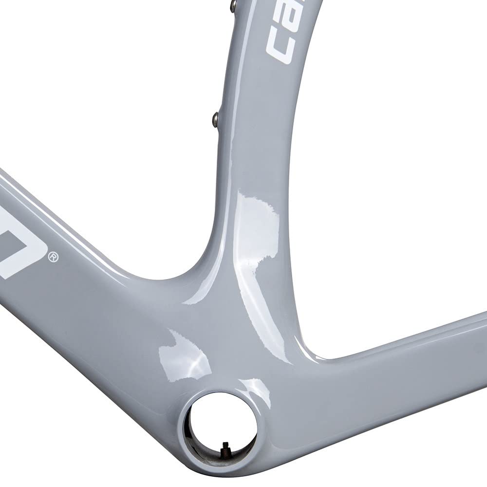 OKUOKA Bike Front Suspension Bike Frames Carbon Fiber Road Frame with Fork seat Tube EPS Processing Ultralight Bicycle Accessories 700C Wheel Diameter Multiple (Size : 46cm)