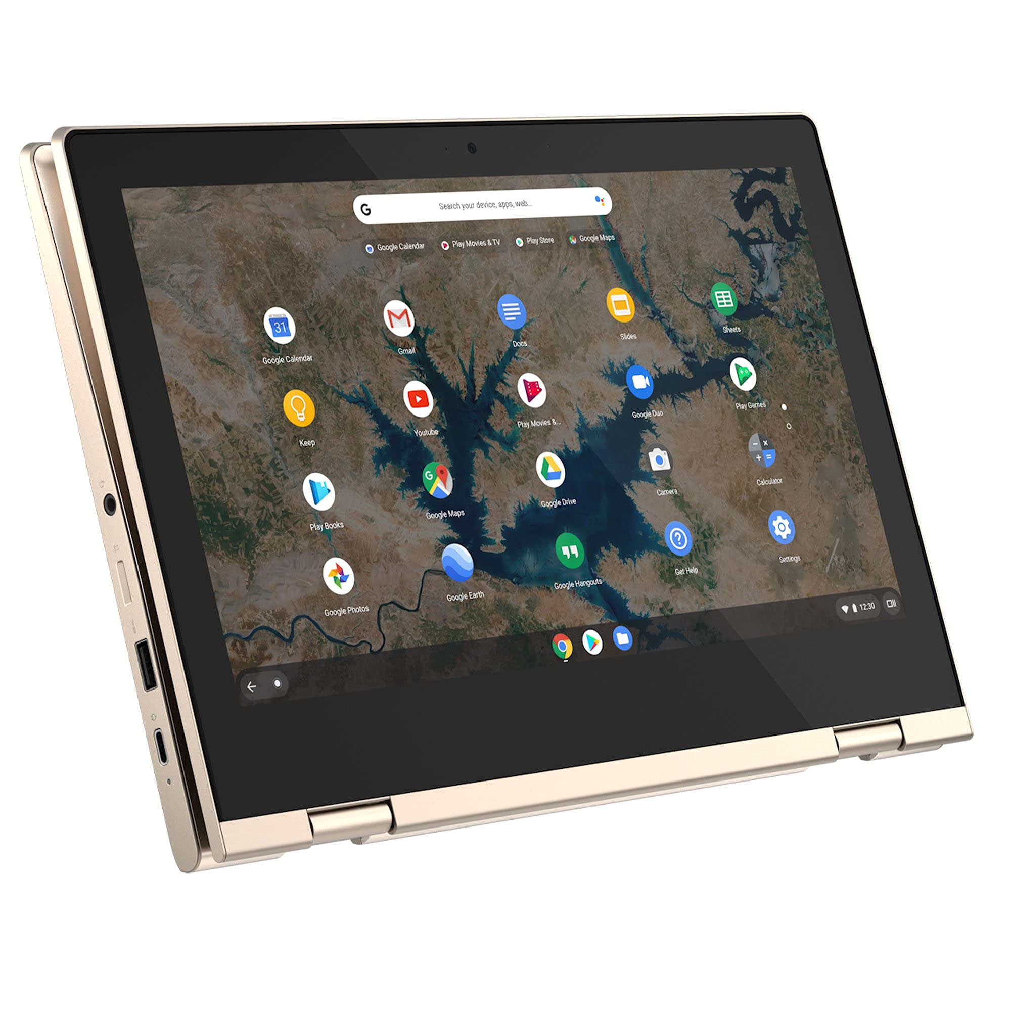 Lenovo Chromebook Flex 3 2-in-1 Convertible Laptop in Almond Intel Processor 64GB eMMC 4GB 11.6in IPS Touchscreen BT Webcam iSlik Pen (Flex 3 - Renewed)