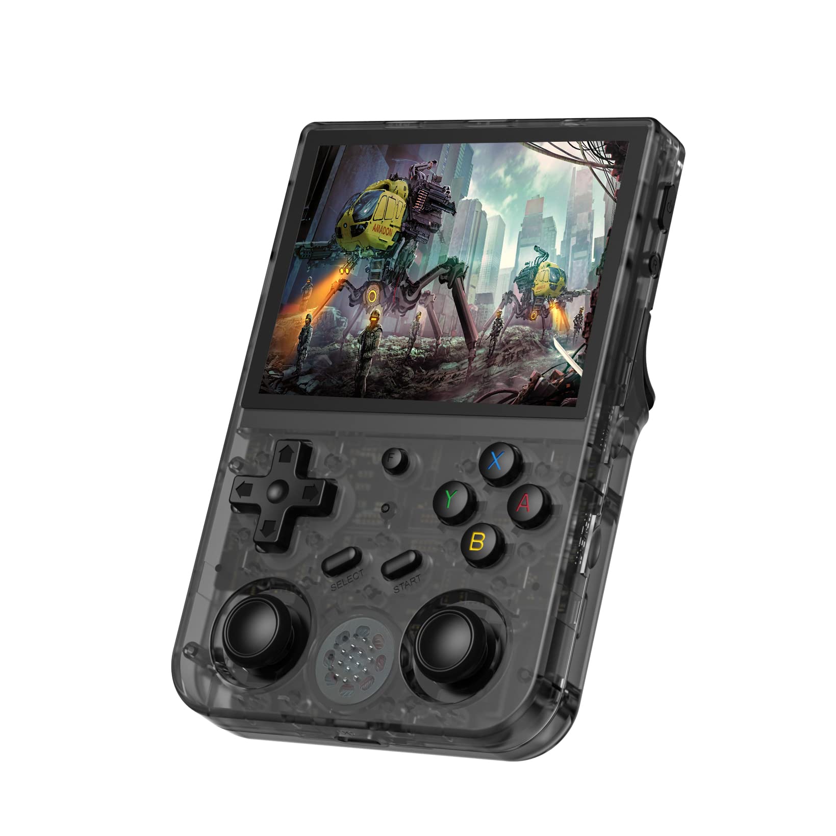 RG353V Handheld Game Console 3.5 Inch IPS Screen 640*480 High Resolution CPU RK3566 Quad-Core OS Android 11, Linux 2G/64G+16G 3200mAh Battery(White)