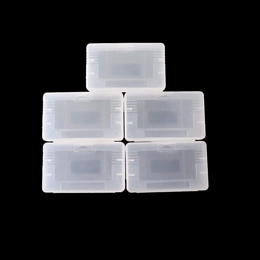 Rymfry 5PCS Transparent Game Storage Box Card Collection Protection Anti-Dust Cover Cartridge Game Card Case for Gameboy Advance SP Micro GBA SP GBM