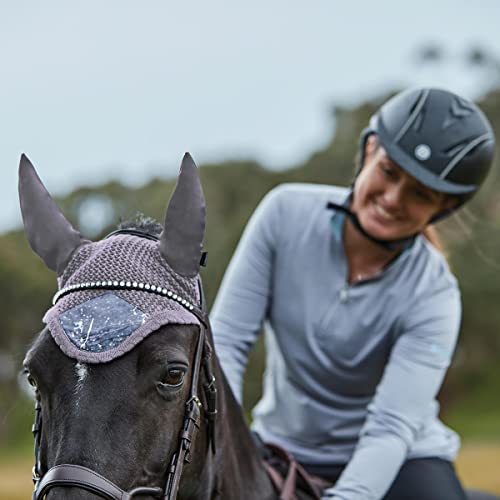 Weatherbeeta Prime Marble Shimmer Ear Bonnet, Navy/Gold Swirl Marble Print, Full