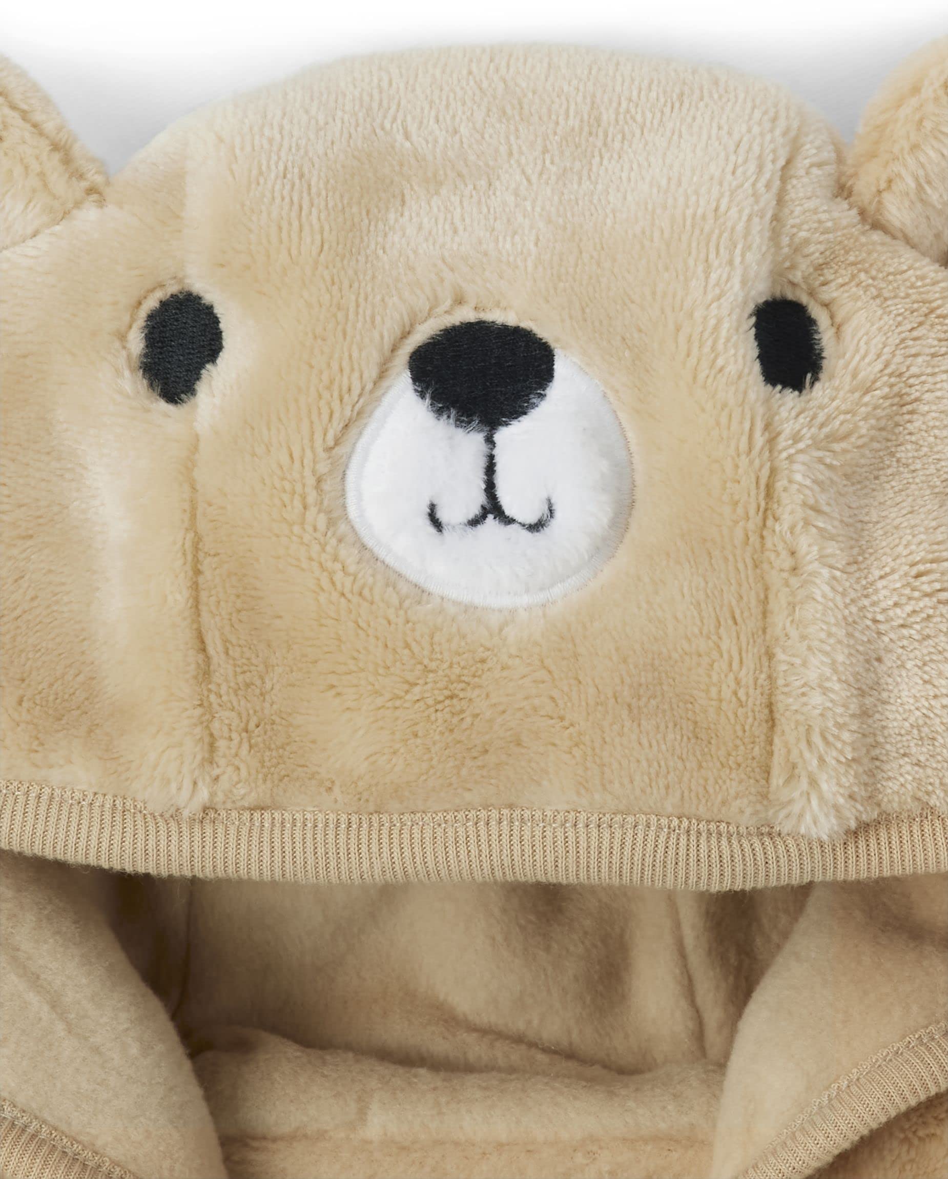 The Children's Place Baby Long Sleeve Cozy Jacket, Irish Cream, Preemie