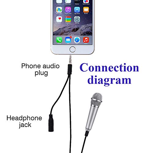 KICOSOADT Mini Microphone,Tiny Microphone, Portable Microphone/Instrument Microphone for Man/Pet Voice Recording Shouting and Sing,with Mic Stand and Box (Rose Gold)