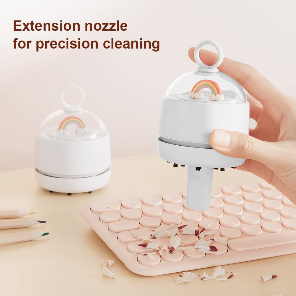 NEUMI X1 Desktop Vacuum Cleaner USB Charging with Vacuum Nozzle Cleaning Brush, Detachable Portable Mini Design for Cleaning Table Dust, Crumbs, Pianos, Computers, Cars, Kitchen Counters
