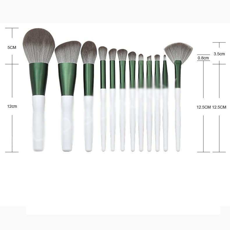 TREXD 12 Piece Wooden Handle Makeup Brush Set Powder Eye Makeup Tools