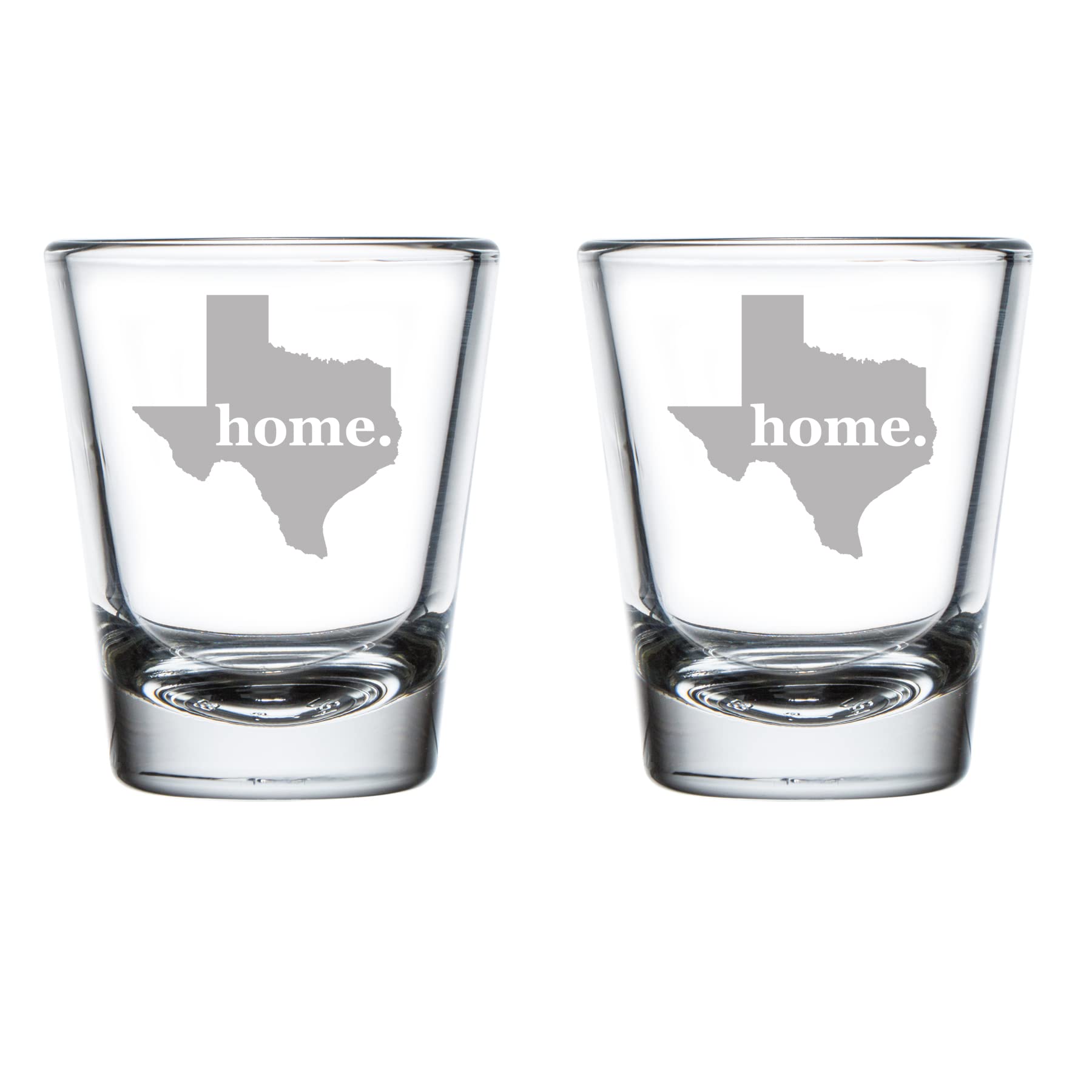 MIP Brand Set of 2 Shot Glasses 1.75oz Shot Glass Texas Home