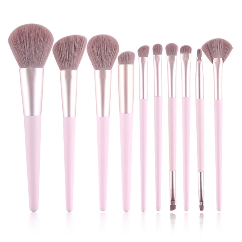 TREXD Set Of 10 Makeup Brushes Portable Makeup Tools Lip Brush Concealer Brush Eye Shadow Brush