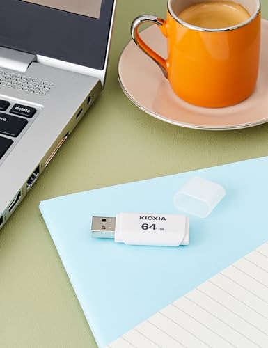 Kioxia U202 TransMemory 64GB USB2.0 Flash Drive Portable Data Disk USB Stick White LU202W064GG4