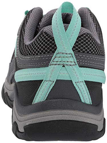 KEEN Women's Targhee Vent Low Height Breathable Hiking Shoes, Steel Grey/Ocean Wave, 9