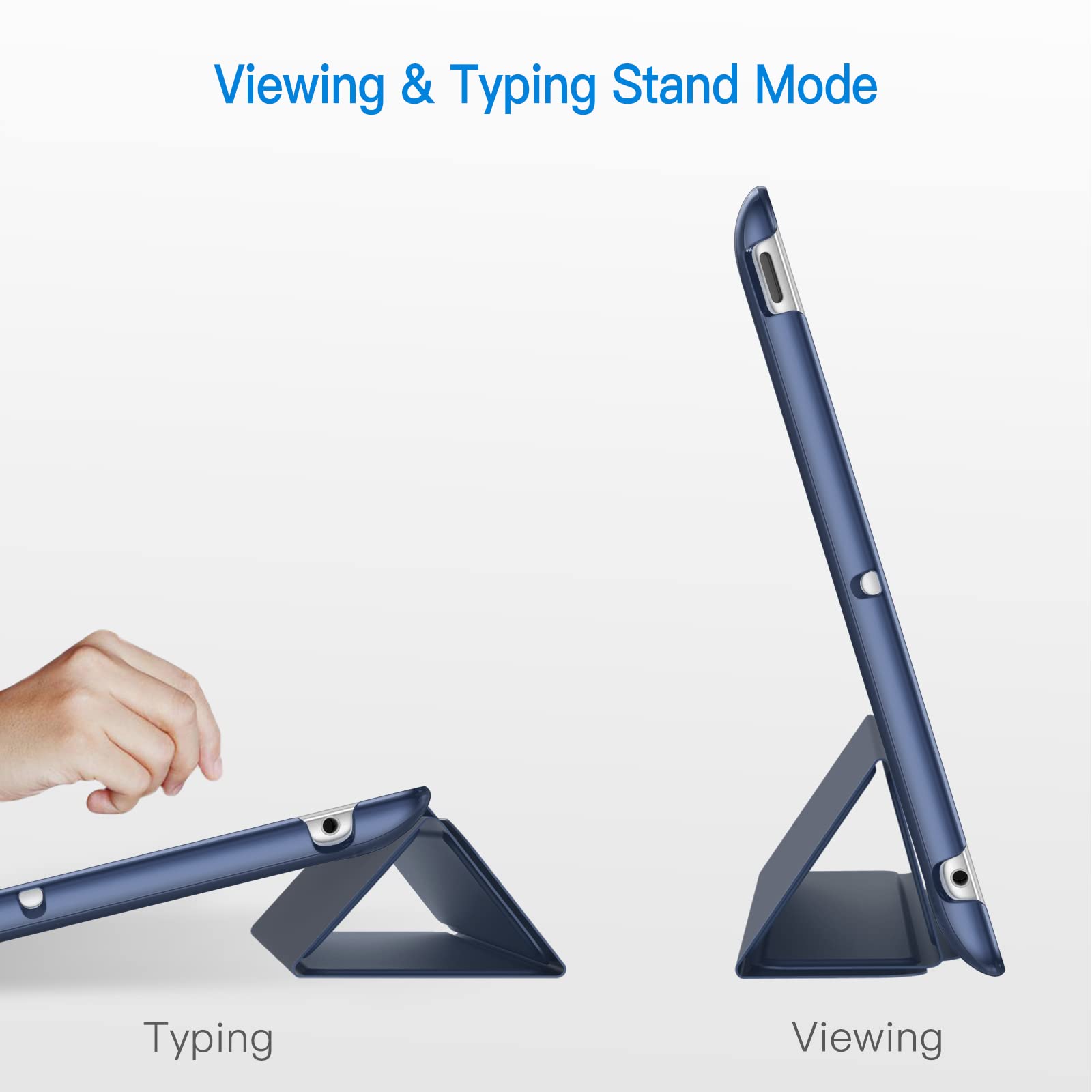 JETech Case for iPad 2 3 4 (2012/2011 Model), Not for iPad Air or iPad Air 2, Smart Cover with Auto Sleep/Wake (Navy)