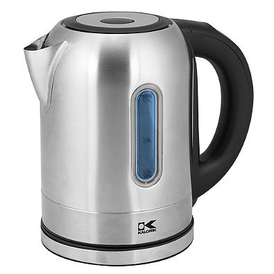 Kalorik 1.7 Liter Digital Cordless Stainless Steel Kettle with Changing LED Light l Large Water Gauge l Auto Shut-Off