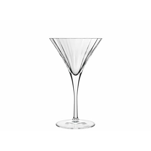 Luigi Bormioli Bach 8.25 oz Martini Glasses, 4 Count (Pack of 1), Clear