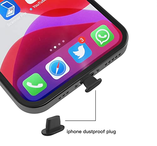 Port Plug for iPhone Lightning Charging Port - 20PC iPhone Dust Plug Charging Port Plug for iPhone 14 Pro Max iPhone 14 13 12 11 8 7 X XR XS SE Pro Max & iPad Mini/Air Pods, w/Port Cleaning Brush