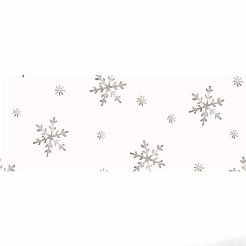 InterestPrint Pattern with Brown Snowflakes Wrapping Paper Jumbo Rolls,Gift Wrap Holiday Birthday Crafts Party Gifts Decorations 1 Piece