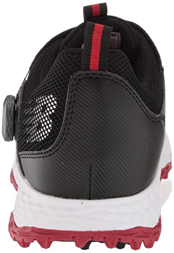 New Balance Men's Fresh Foam PaceSL BOA Golf Shoe, Black/Red, 12
