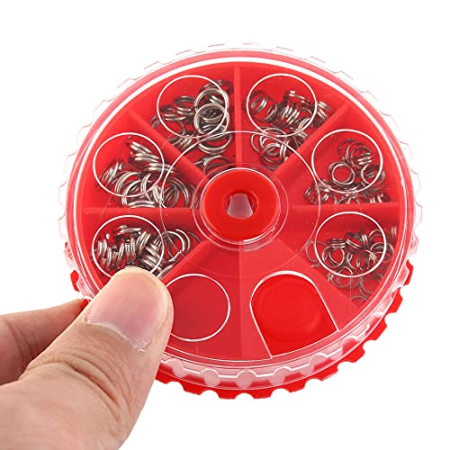 Qtqgoitem Metal Fishing Split Double Rings Tool Angling Lures Tackle Accessories 120 in 1 Tone (model: 013 19f f52 76f 838)