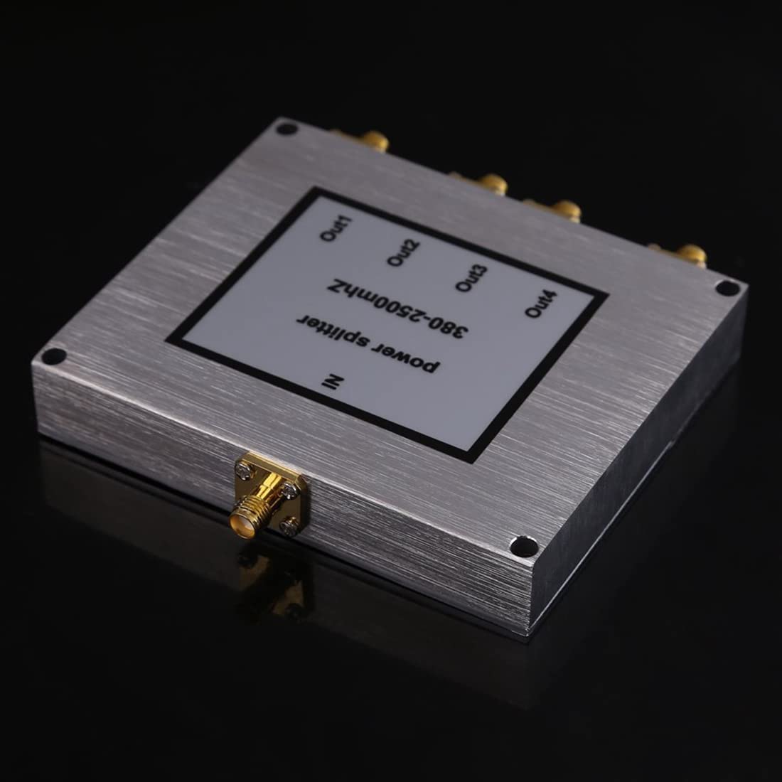 Jaquiain 4 Way SMA Power Splitter 380Mhz-2500MHz,SMA Female Power Divider Signal Cable Splitter Female Divider