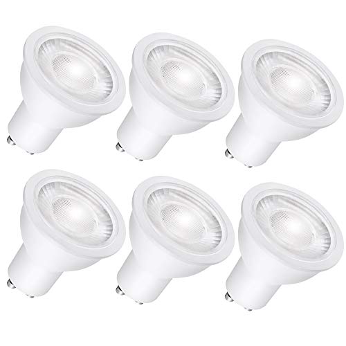 KENESCALR Led GU10 Bulbs Warm White 3000K, Dimmable Spot Light Bulbs, 7W(60W Equivalent), 40 Degree, Halogen Replacement Bulbs for Track Recessed Lighting 6-Pack