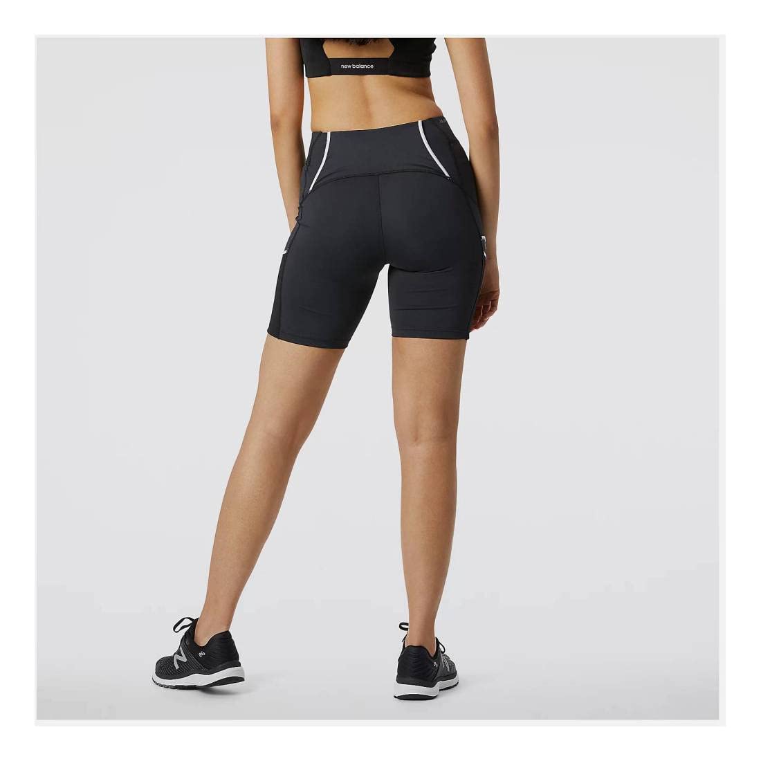 New Balance Women's Q Speed Utility Fitted Short, Black, Medium
