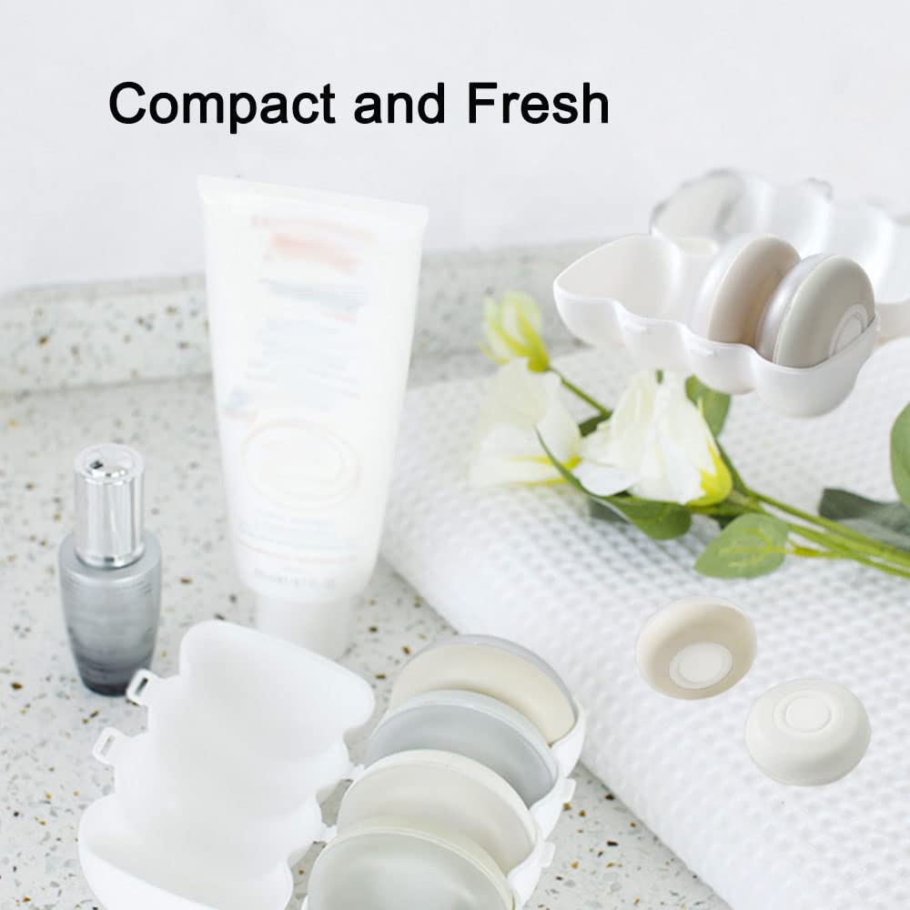 Travel Pods - Travel Pods Toiletries with Case, Toiletries Squeeze, 4pcs/Set Round Liquid Emulsion Storage Box Dispenser Container Portable Travel Push-Type (2Set)