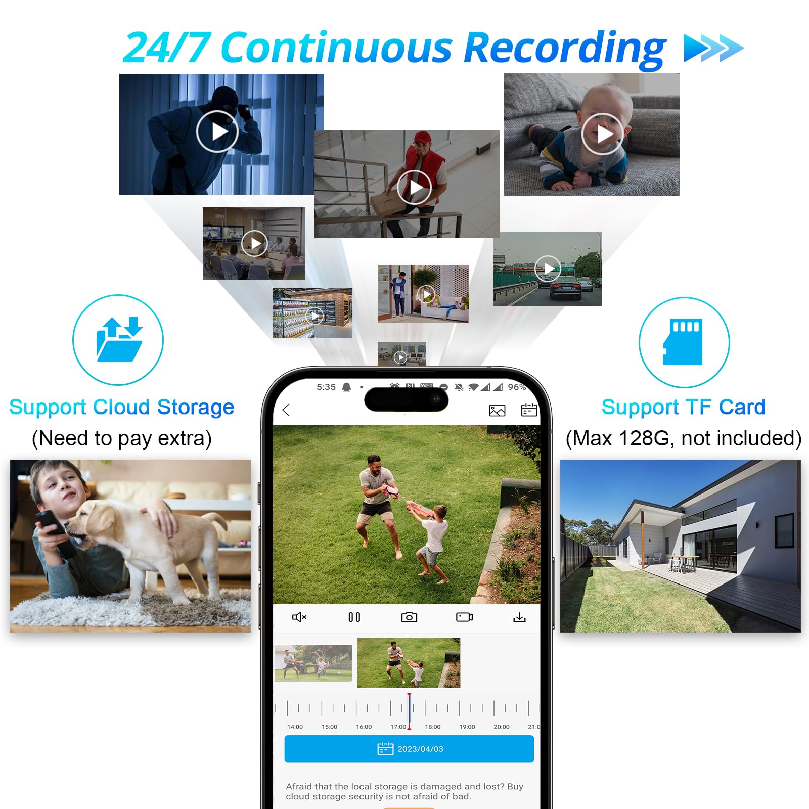 KERUI Upgraded Light Bulb Security Camera, 5X Zoom Dual Lens 4MP Wireless Cameras Indoor Outdoor, 2.4Ghz WiFi Light Bulb Camera with Color Night Vision, Motion Detection, Two Way Talk and Phone APP