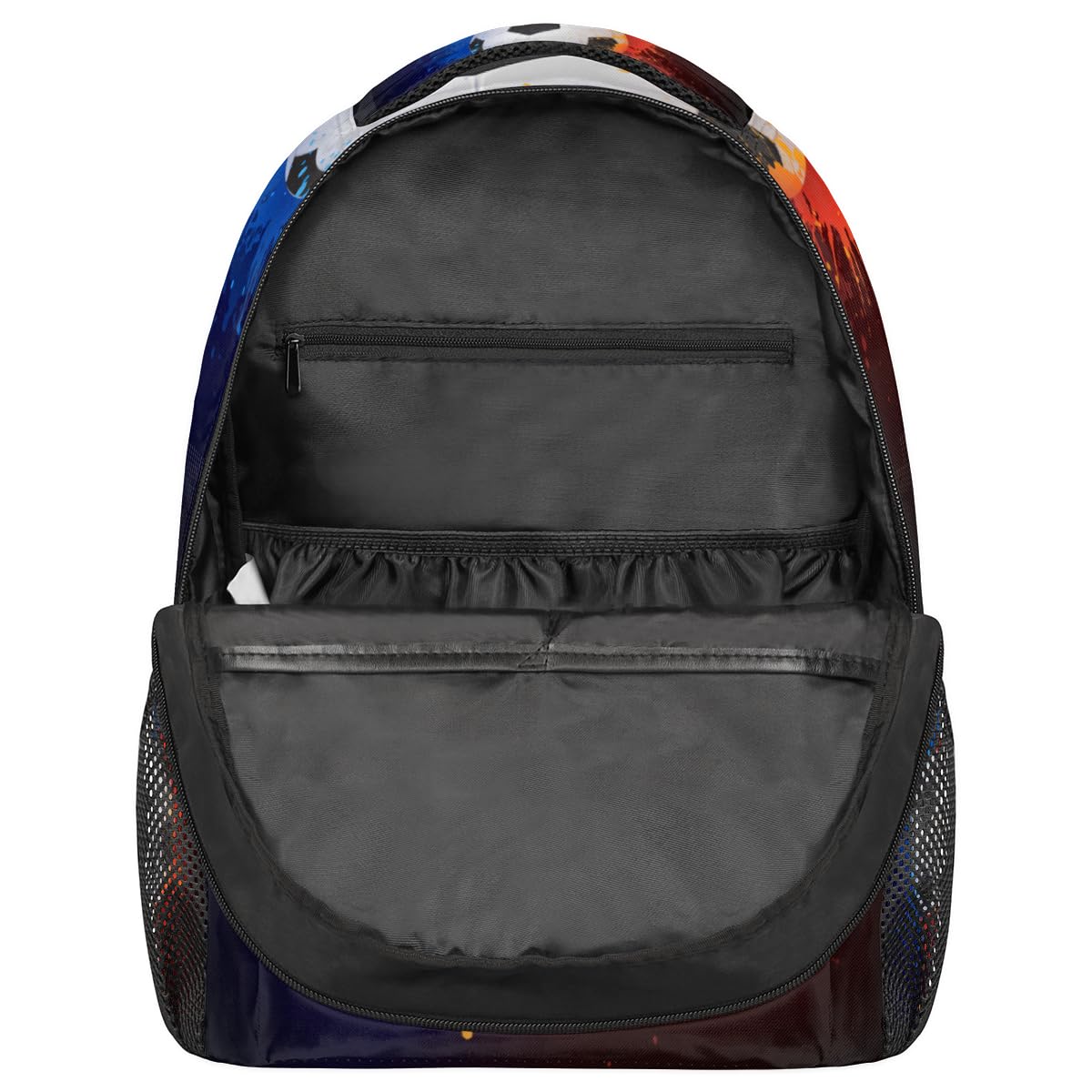 Lakiniss Soccer Ball Backpack Multiple Pockets Personalized Bag Backpack with Laptop Compartment Waterproof Durable Lightweight Packable Travel Backpack 11.4 * 8 * 16 Inches