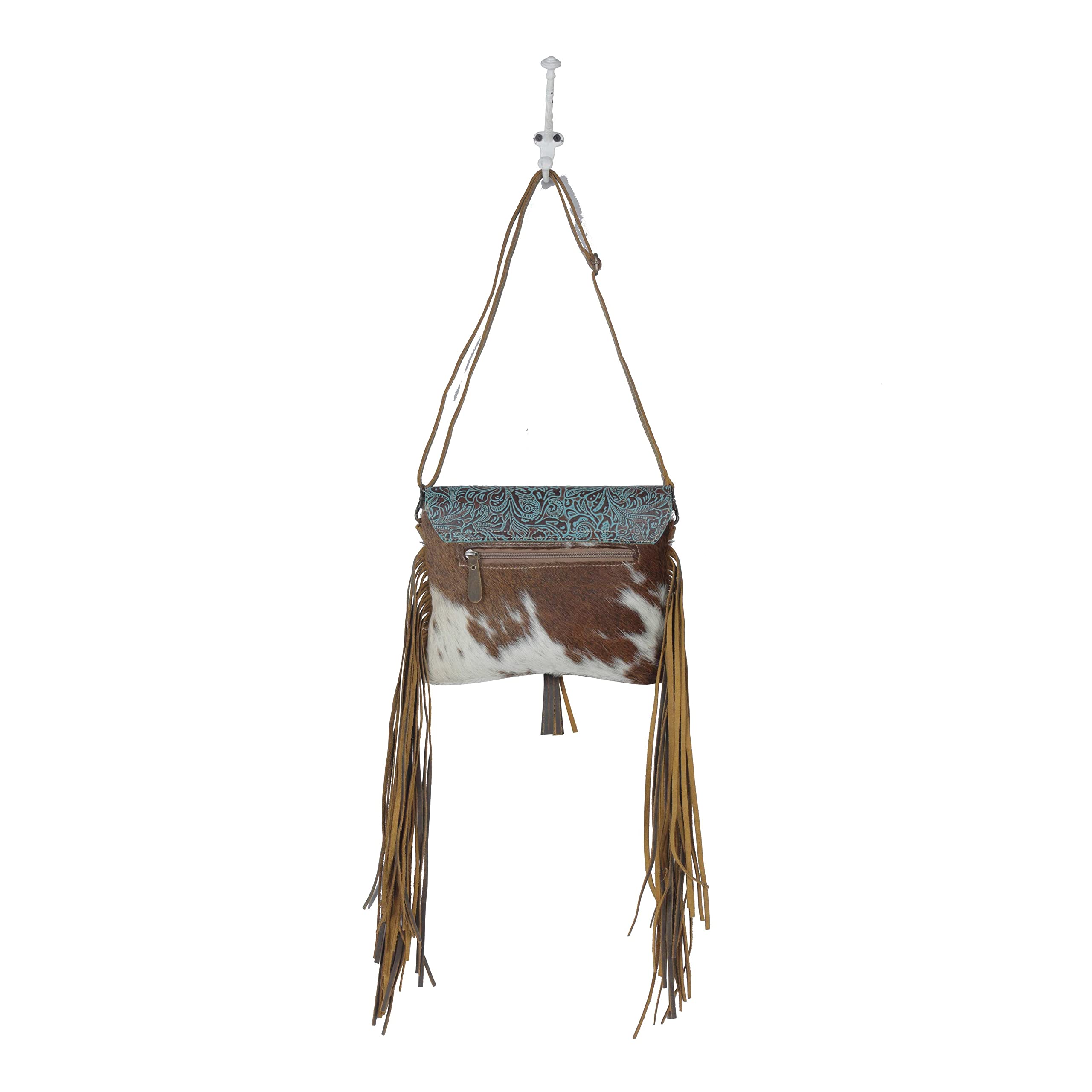 Myra Bag Cerulean Vines Leather & Hairon Bag S-3835