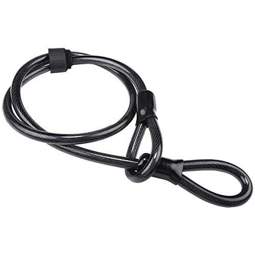 MengK 12mm/0.5in Bike Steel Cable 115cm/3.8ft Bicycle Flexible Cable Lock