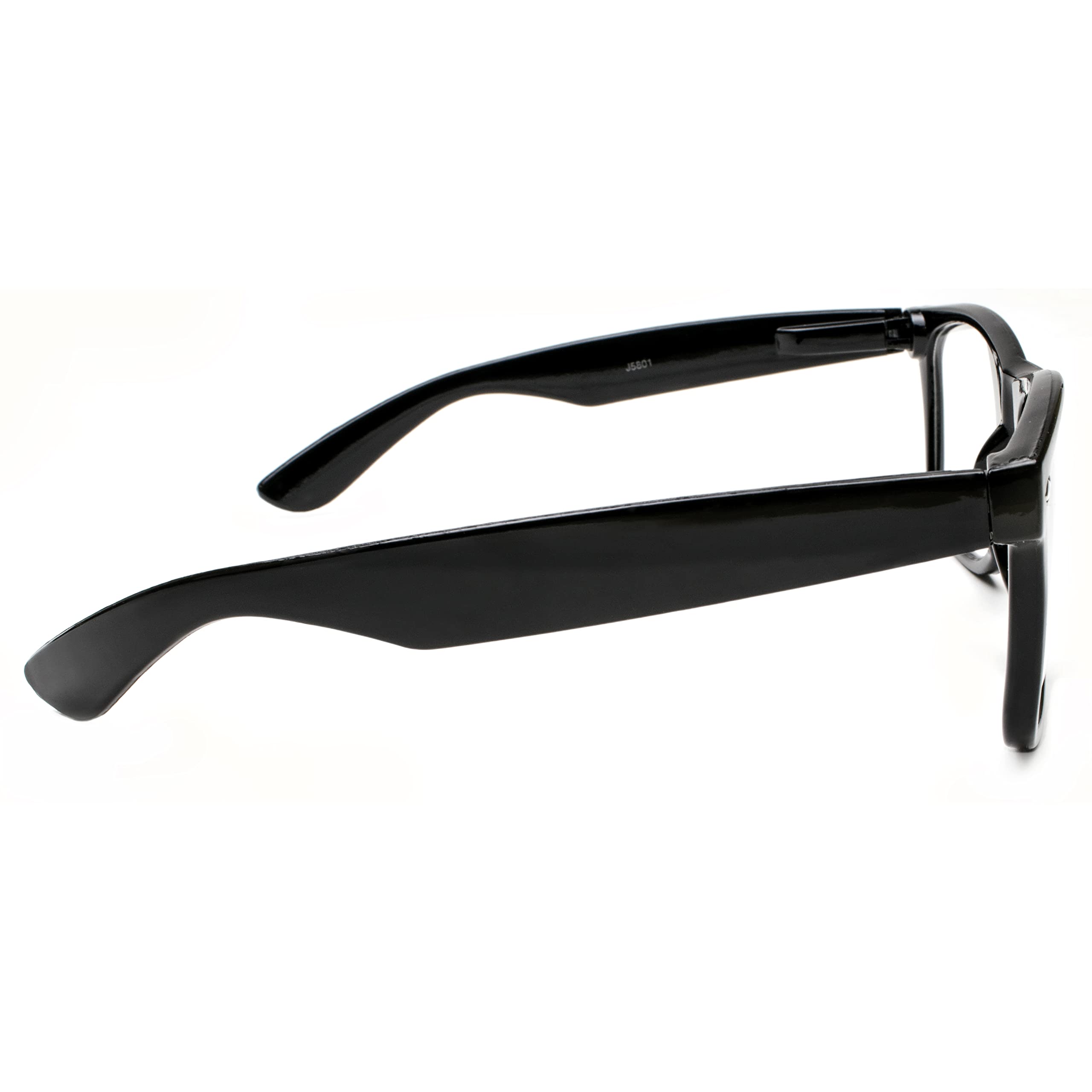 Kangaroo Black Superhero Nerd Glasses β Black Frame Fake Nerd Glasses for Men and Women β Non-Prescription, Non-Polarized Clear Lens Prop Glasses β Costume Glasses for Halloween or Cosplay