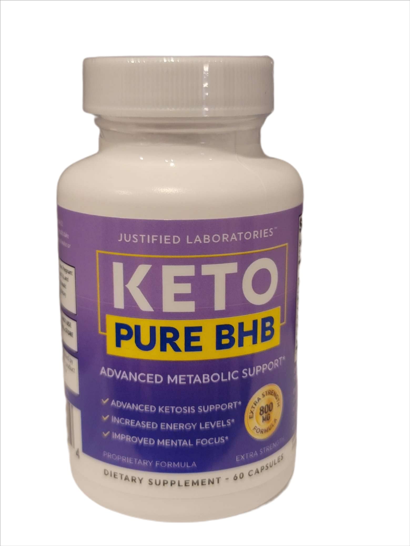 Keto Pure BHB Pills Advanced BHB Ketogenic Supplement Real Exogenous Ketones Ketosis for Men Women 60 Capsules 2 Bottles