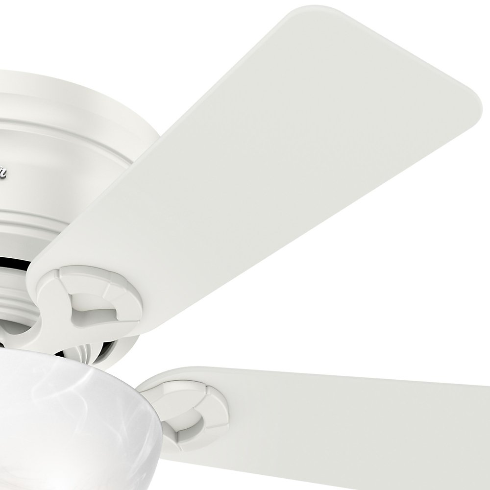 Hunter Fan Company, 52137, 42 inch Haskell Premier Bronze Low Profile Ceiling Fan with LED Light Kit and Pull Chain