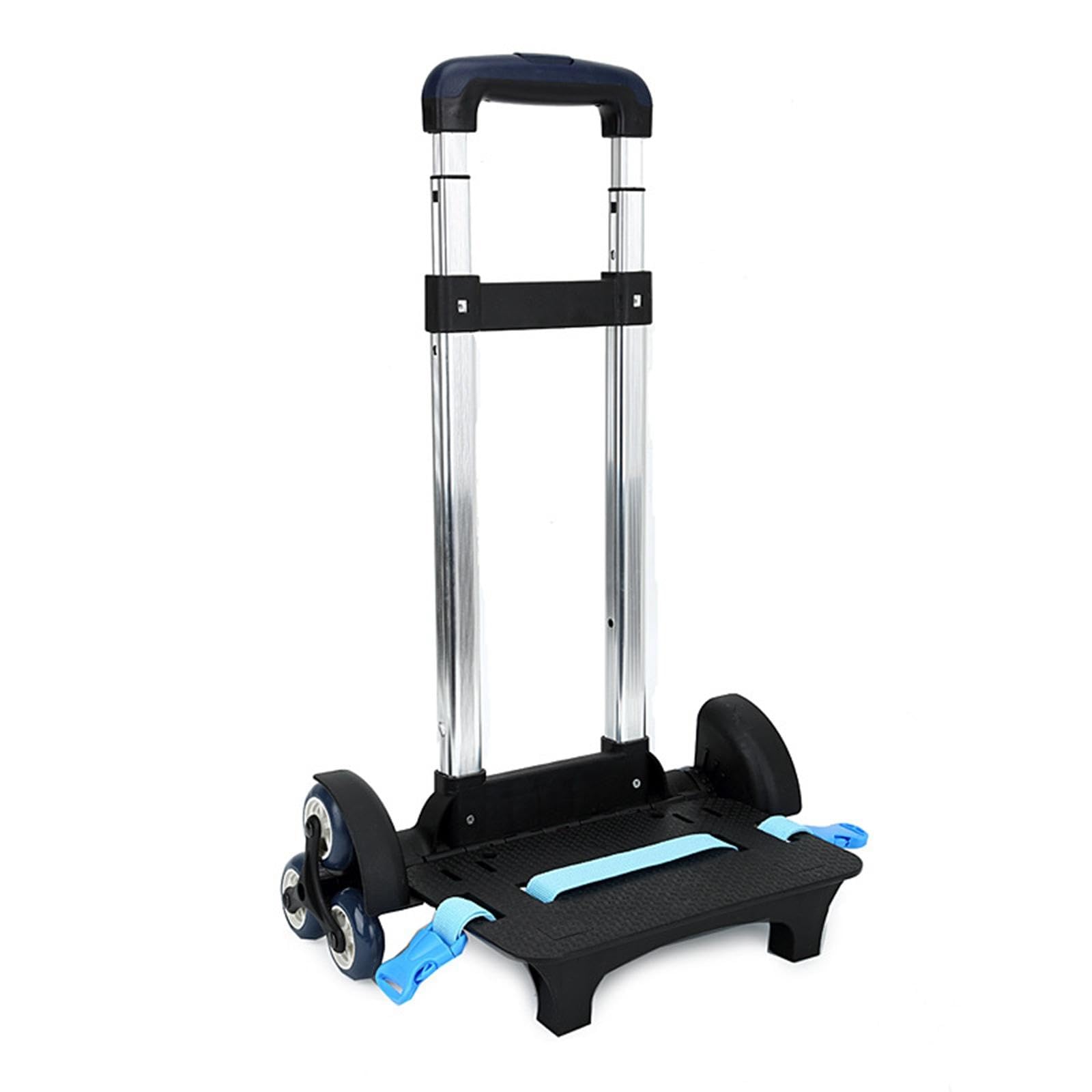predolo Backpack Hand Truck, Backpack Trolley, Foldable with Luggage Strap Wheeled Hand Trolley, Folding Trolley Cart, for Shopping, 2 Wheel Dark Blue